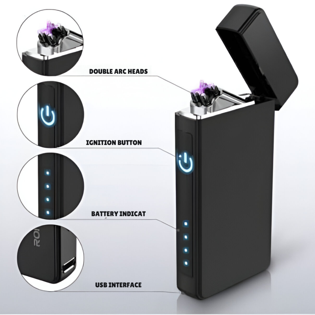 Shop Best Fancy ARC Lighter with Battery Display Online