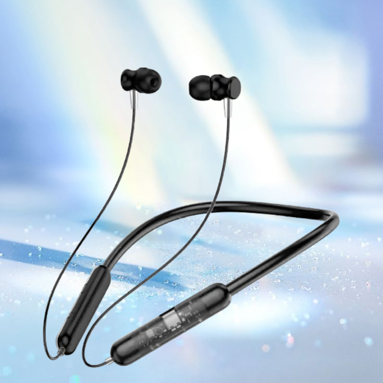 Shop Wireless BT Transparent Neckband with 25H Playtime